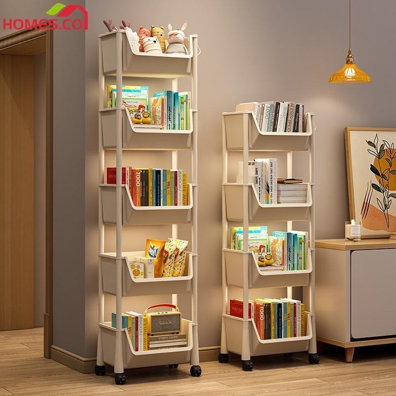 Jual Rak Buku Minimalis 5 susun Lemari Buku Portable Rak Mainan Anak ...