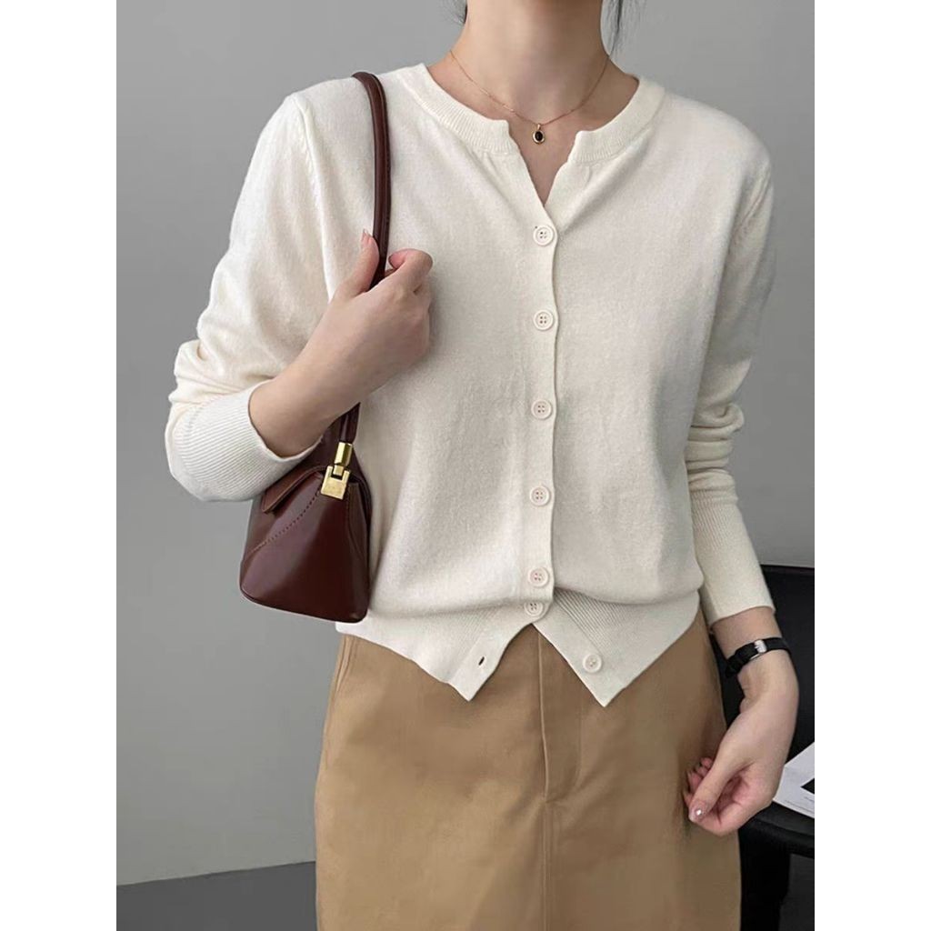 Jual Monica Rajutan Lengan Panjang Mantel Sweater Musim Gugur Kardigan ...