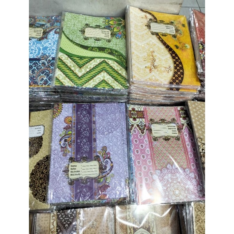 Jual 1 Pack Isi 20 Sampul Motif Batik Untuk Buku Tulis Sidu Paperline