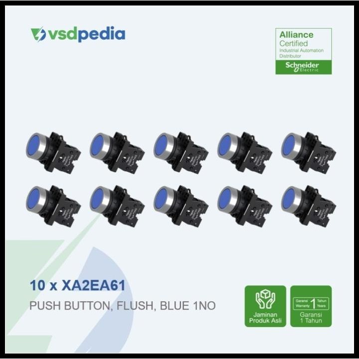 Jual GRATIS ONGKIR SCHNEIDER HARMONY XA2 PUSHBUTTON FLUSH 22MM 1NO BIRU XA2EA61 X 10 !! | Shopee ...