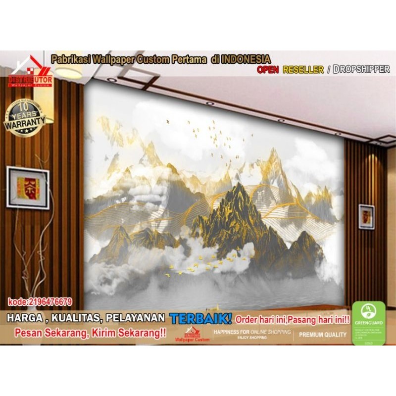 Jual Wallpaper Dinding Custom 3D Tema Bukit | Gunung | Hill | Mountain ...