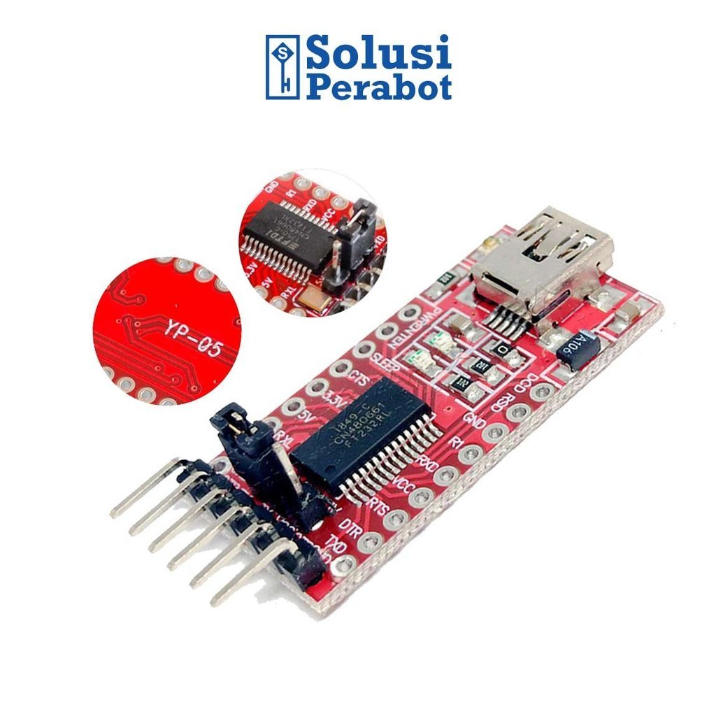 Jual Modul USB to Serial TTL FT232RL SP / FTDI Converter 3.3V 5V ...