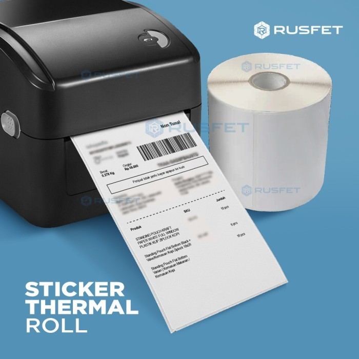 Jual KERTAS STIKER LABEL A6 THERMAL STICKER PRINT RESI OLSHOP 100MM ...