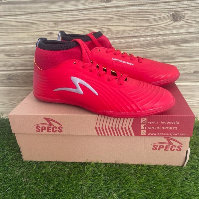 Jual Sepatu Futsal Specs Infinity Merah Premium Grade ORI | Shopee ...