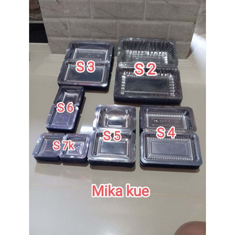 Jual MIKA SEND/MIKA KOTAK PLASTIK/MIKA KUE/S 7/S6/S5/S4/S3/S2/100PCS | Shopee Indonesia
