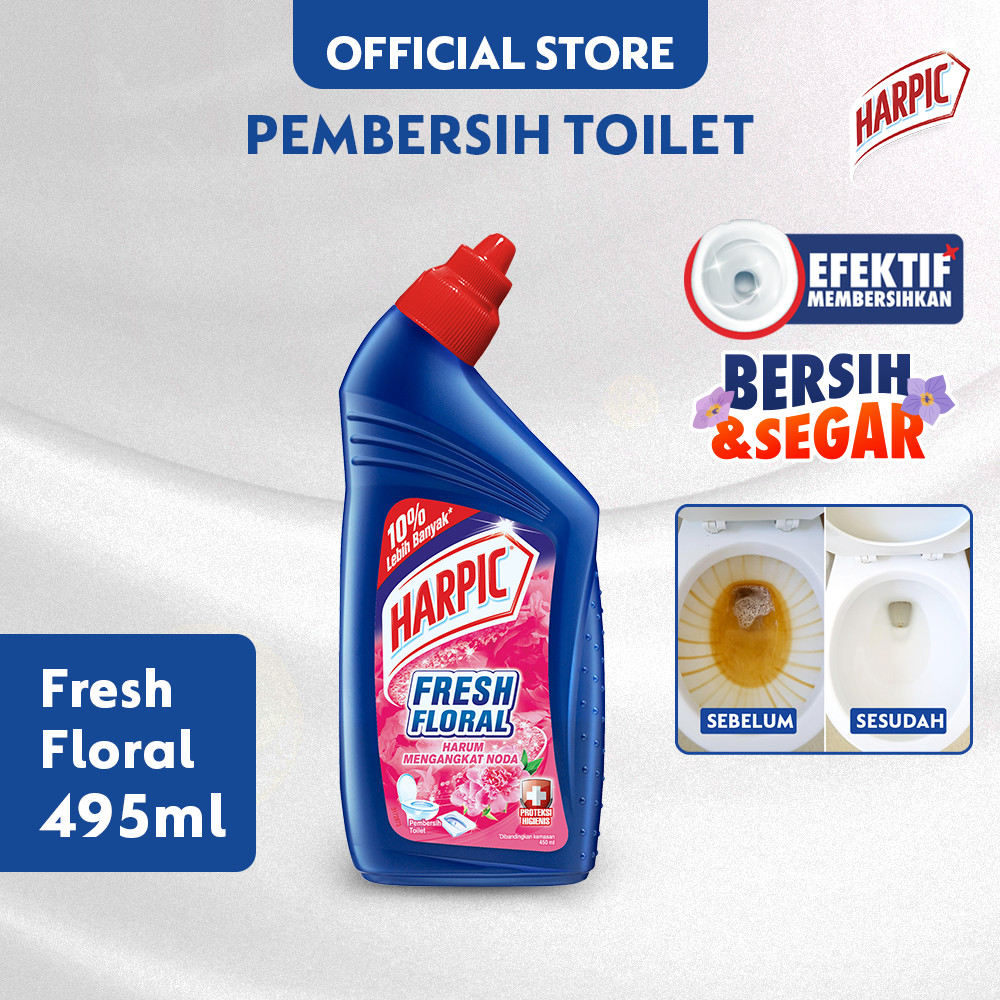 Jual Harpic Fresh Floral 495 mL - Efektif Membunuh Kuman | Shopee Indonesia