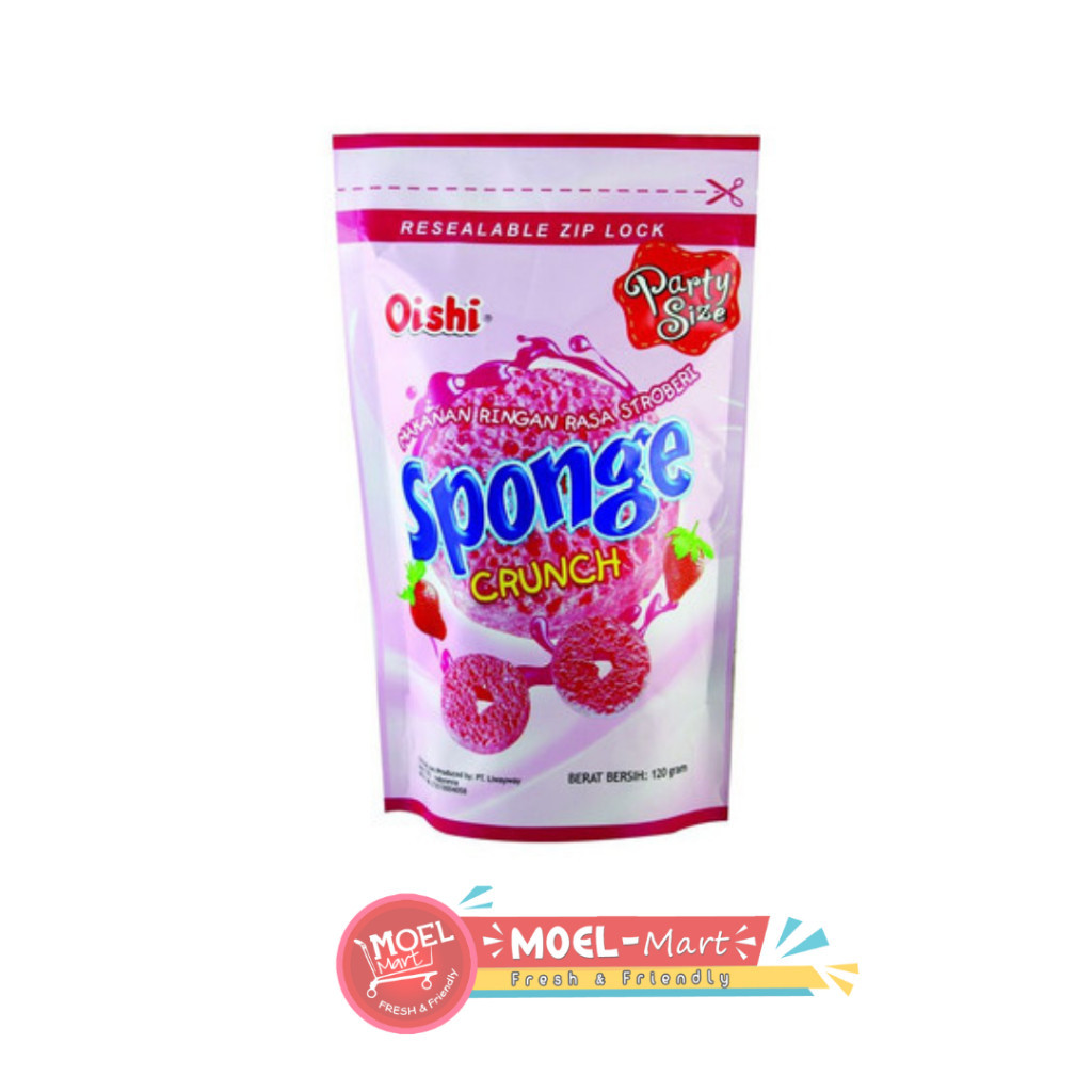 Jual OISHI Sponge Crunch Strawberry 100gr | Shopee Indonesia