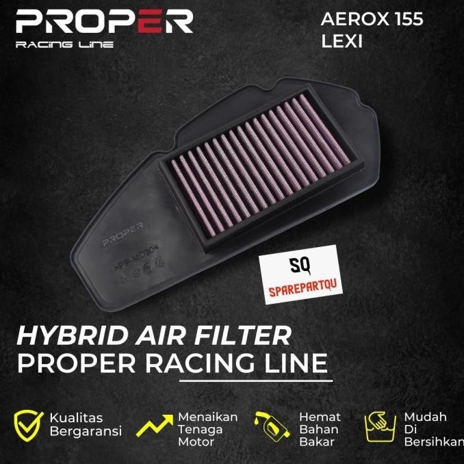 Jual Filter Udara Aerox 155 Lexi 125 PROPER RACING LINE Hybrid Air ...
