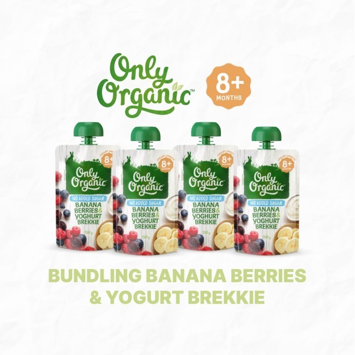 Jual Akko - Bundling Only Organic Pouch 8M+ (4 Pcs) | Shopee Indonesia