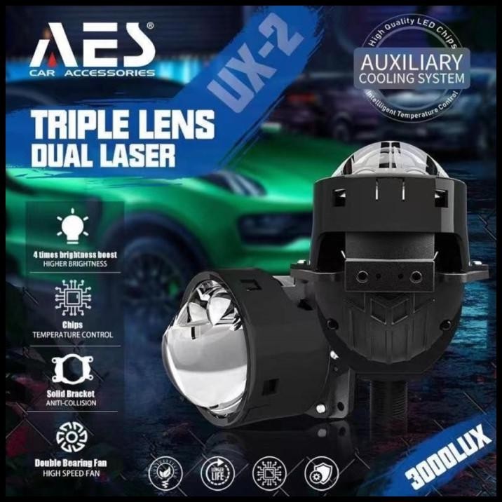 Jual Biled Aes 3 Inch Double Laser Ux2 70W Aes | Shopee Indonesia