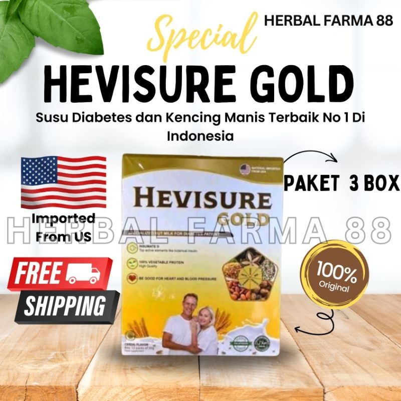 Jual HEVISURE GOLD MILK SUSU OBAT DIABETES KENCING MANIS KADAR GULA ...