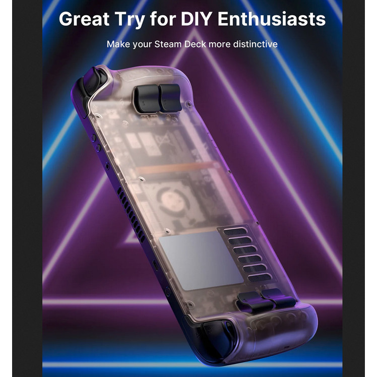 Jual Jsaux Transparent Back Plate For Steam Deck Backplate Steam Deck ...