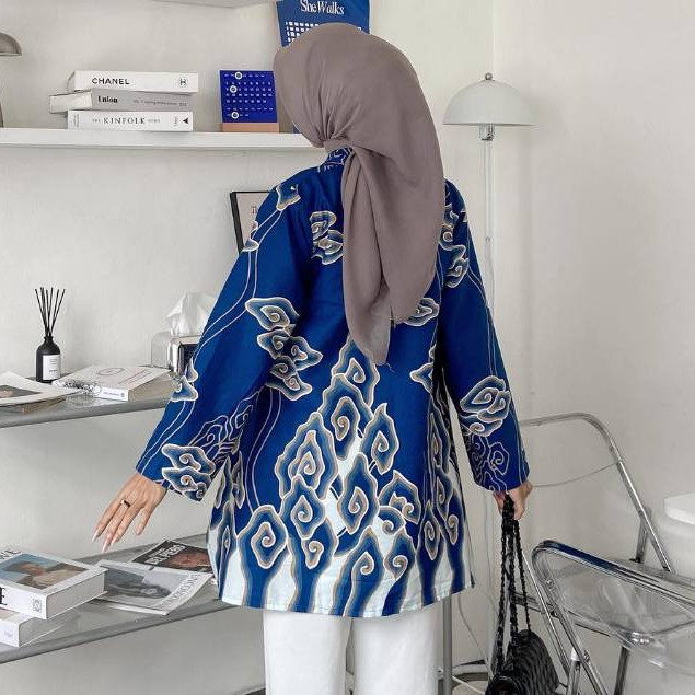Jual [EXCLUSIVE] MODEL TERKINI BATIK TRUSMI Atasan Wanita Outer Batik ...