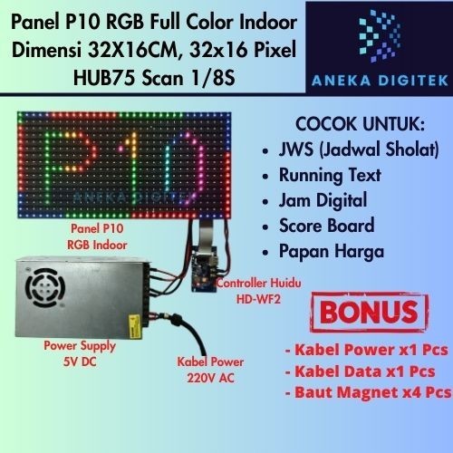 Jual Panel Module Modul LED P10 Running Text SMD RGB Indoor Semi ...