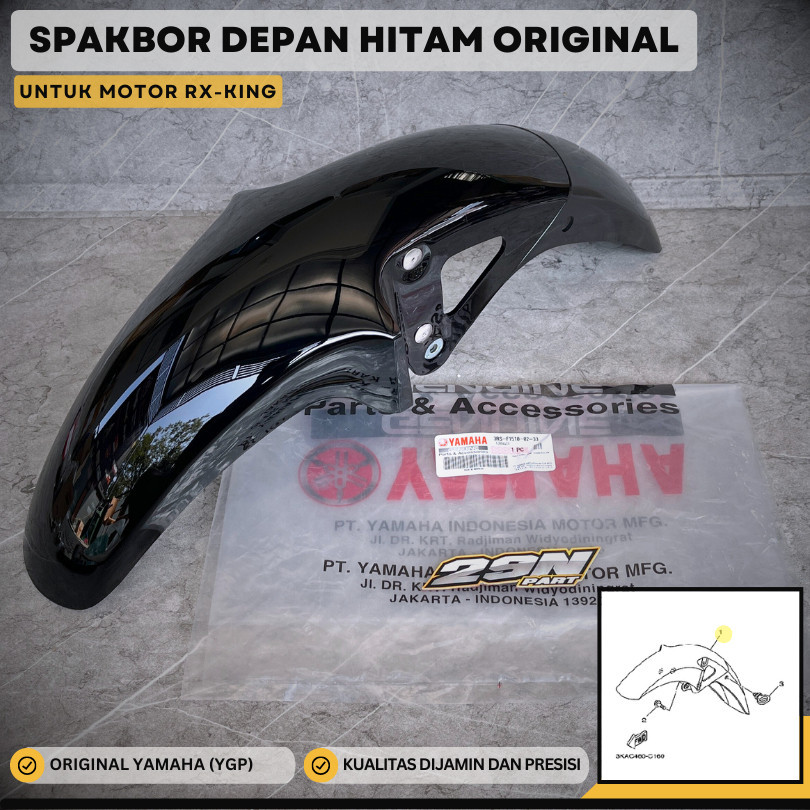 Jual SPAKBOR SLEBOR DEPAN RX KING RX-KING HITAM ORIGINAL | 3RS-F1510-02 ...