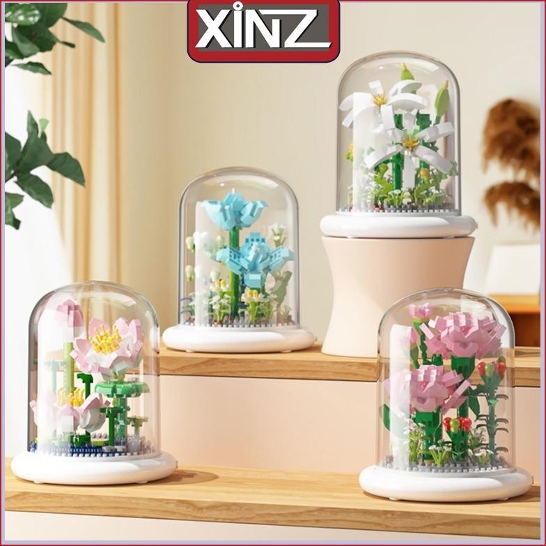 Jual Mainan Lego Anak Xinz Plant Bricks Block Tanaman Susun Bata Diy ...