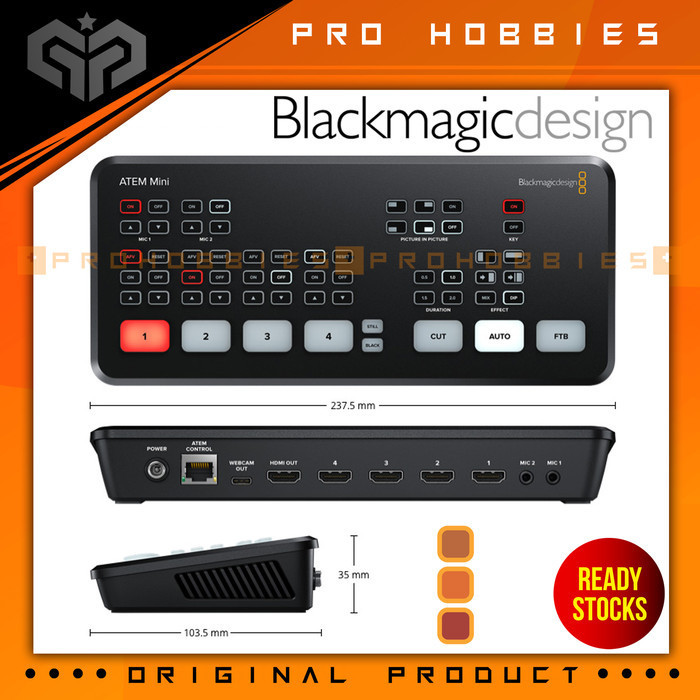 Jual Blackmagic Design Atem Mini Hdmi Live Stream Switcher 4 Channel ...