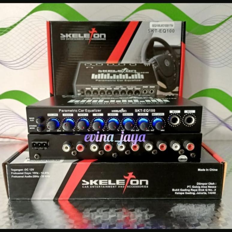 Jual Preamp car equalizer Skeleton SKT-EQ100 digital karaoke | Shopee Indonesia