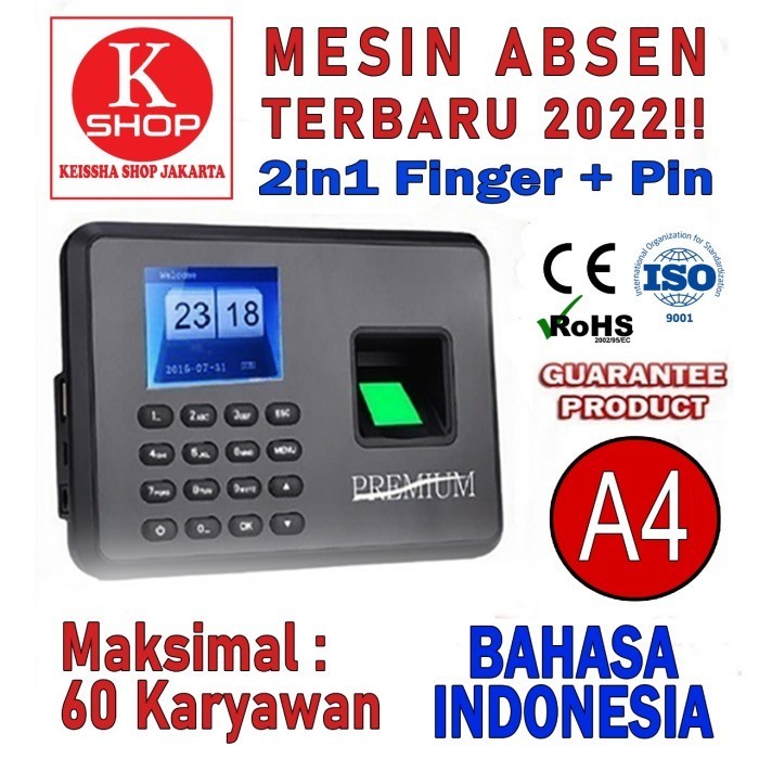 Jual Mesin Absen / A4 / Finger Print / Fingerprint / Sidik Jari | Shopee Indonesia