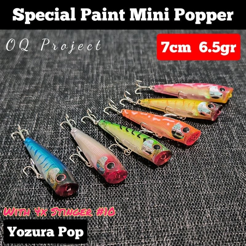 Jual Popper Yozura 6.5cm 7gr Custom Paint Treblehook Stinger 4x | OQ ...