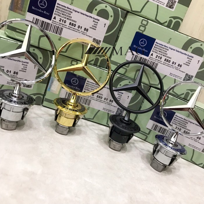 Jual Logo Kap Mesin Mercedes Benz Bintang / Emblem Hood Star Mercy Ori ...