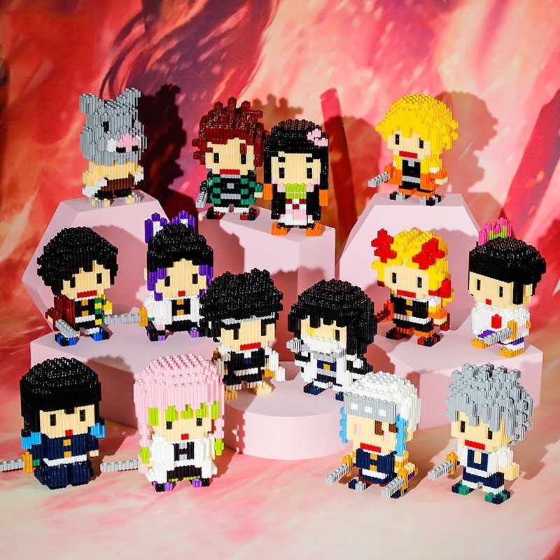 Jual Nano Mini Block Demon Slayer Balok Susun Kamado Tanjirou Nano Blok ...