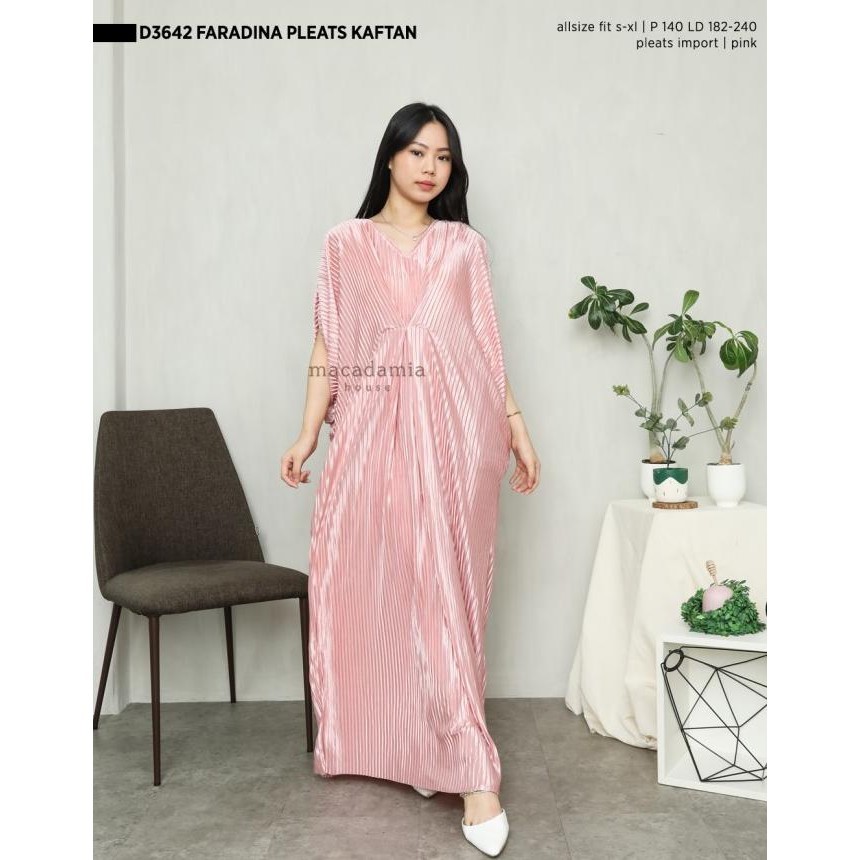 Jual D3642 FARADINA PLEATS KAFTAN - MACADAMIA HOUSE | Shopee Indonesia