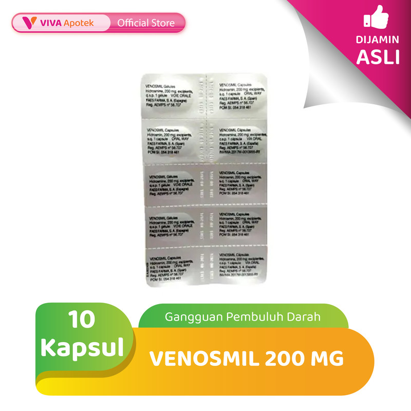 Jual Venosmil 200 mg / Hydrosmin / Gangguan Pembuluh Darah (10 Kapsul ...