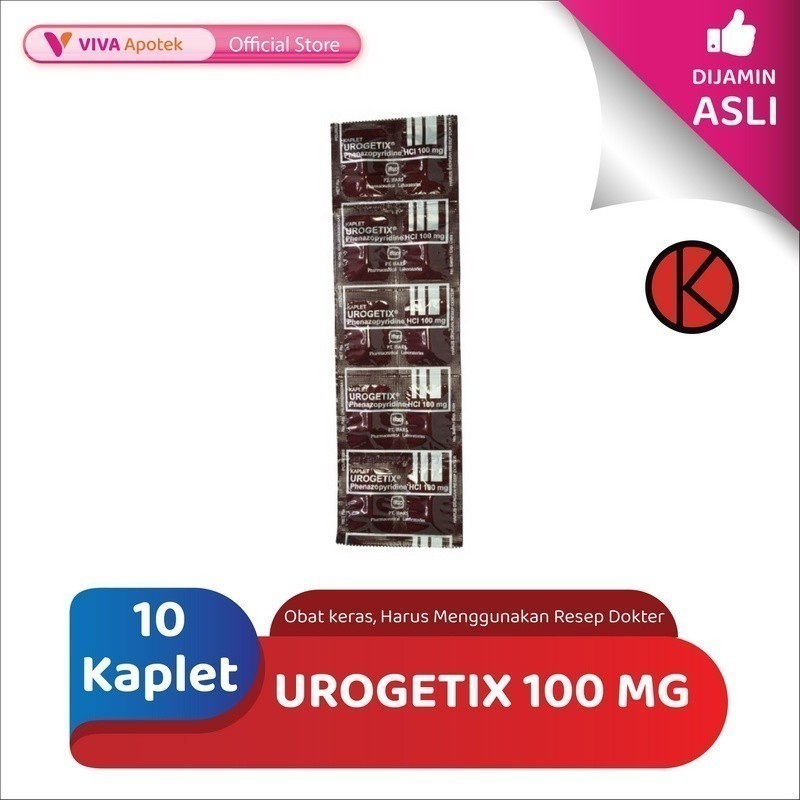 Jual Urogetix 100 mg / Phenazopyridine / Infeksi Saluran Kemih (10 ...