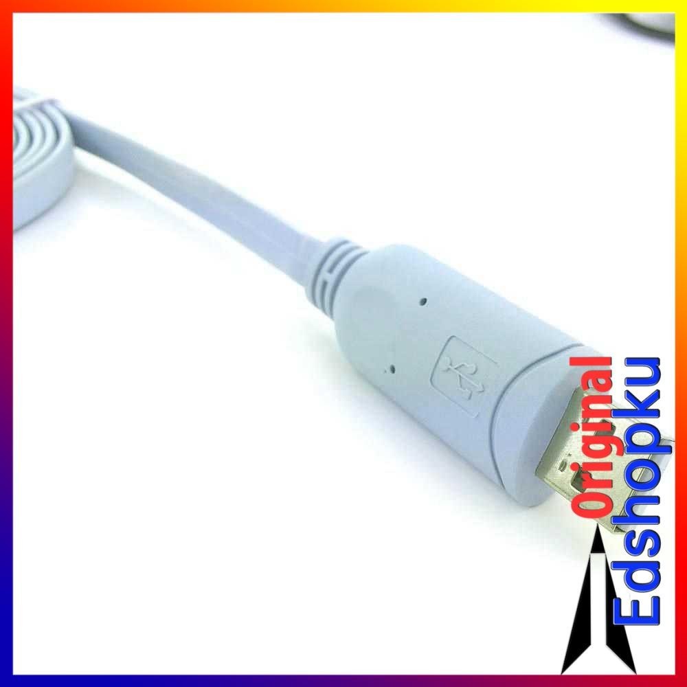 Jual Kabel Konsol USB RS232 to RJ45 1.8m Cable Server Router Komputer ...