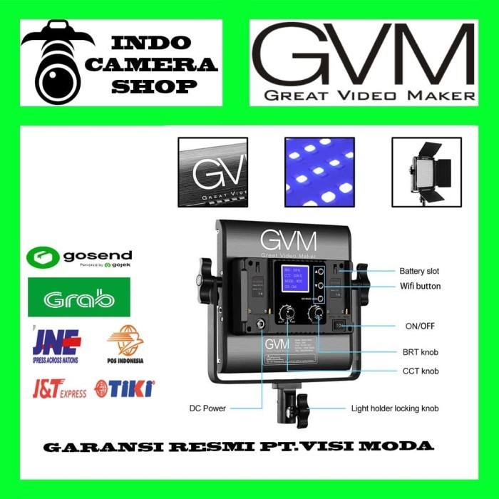 Jual Lampu Led Gvm 800D-Rgb-2L 2 Pcs Kit Rgb Led Studio Vide Light ...