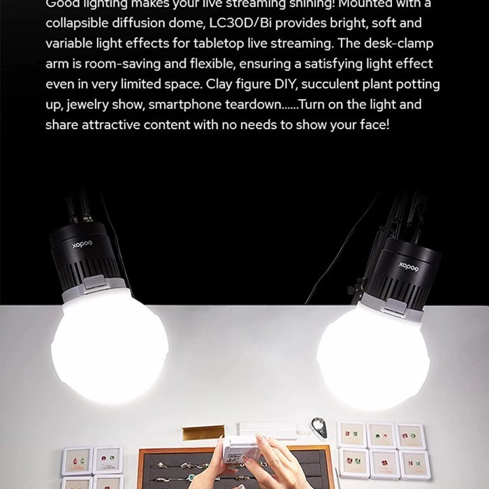 Jual Godox Litemons Lc30D Lc30Bi Bicolor Tabletop Led Video Light Mini ...
