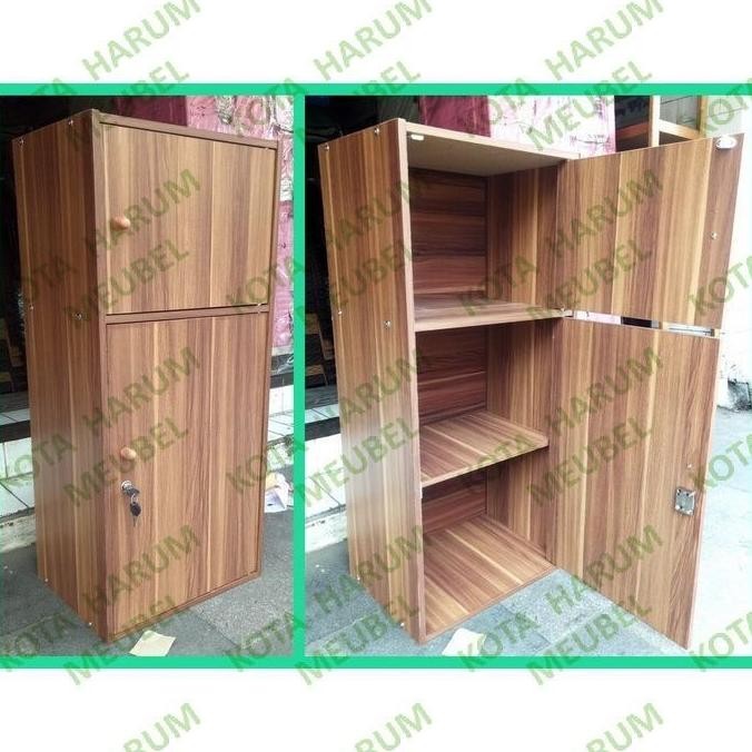 Jual LEMARI RAK BUKU LOCKER LOKER FILE ARSIP 2 PINTU PENDEK TINGGI KAYU ...