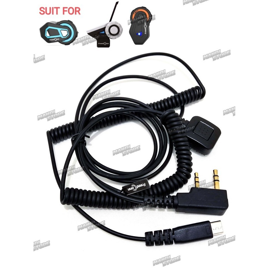 Jual Ptt Kabel Ht Intercom Bluetooth Headset Helm Freedconn Trex Tmax ...