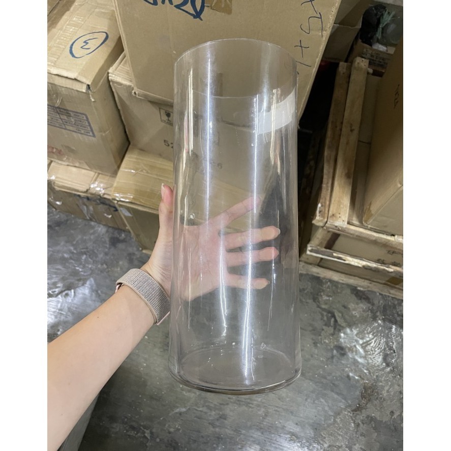 Jual Vt-1230 Vas Bunga Kaca Tinggi 30Cm Lebar 12Cm Tabung | Shopee ...