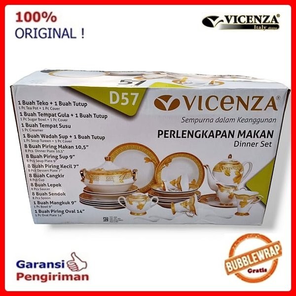 Jual Piring Makan Set Dinner Set Komplit Perlengkapan Makan Set Vicenza ...