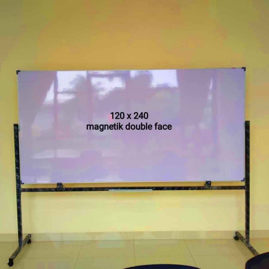 Jual whiteboard papan tulis double face 120 x 240 cm - non magnet ...