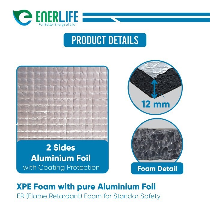 Jual Enerlife Insulation Aluminium Foil Peredam Panas Atap Xlpe 12Mm ...