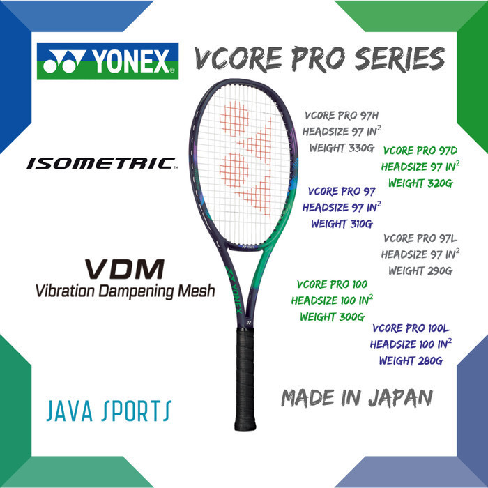 Jual Raket Tenis Yonex Vcore Pro 97 100 L D H Series Made In Japan ...