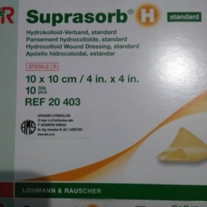 Jual Ready suprasorb h 10cm x 10cm hydrocoloid dressing | Shopee Indonesia