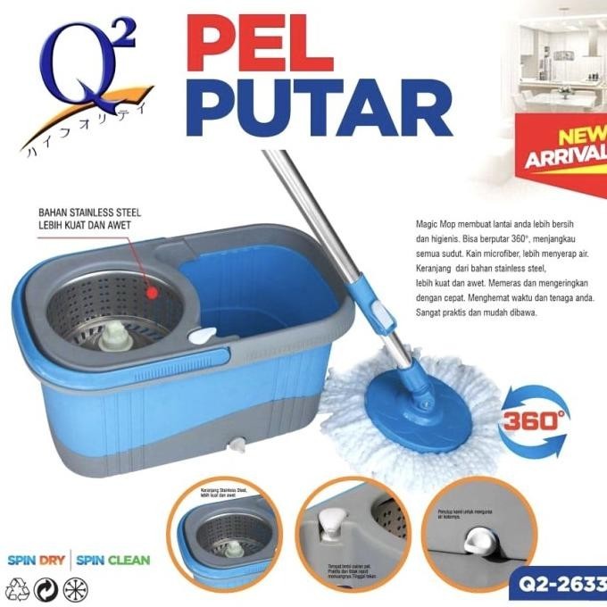Jual GSF Pel Lantai Alat Pel Putar Otomatis Stainless Magic Mop GSF 433 ...