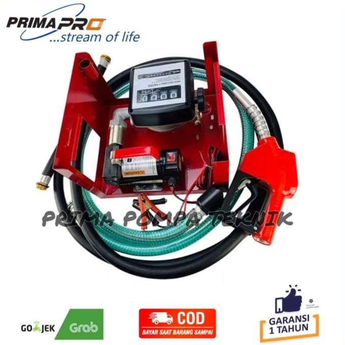 Jual Pompa Transfer Cairan Kental Dc Pompa Transfer Solar + Flow Meter ...