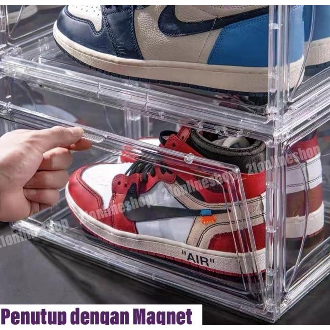 Jual Shoe Box Full Acrylic Kotak Sepatu Akrilik Box Sepatu Sneakers Box ...