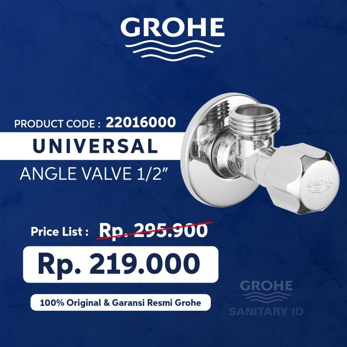 Jual GROHE 22016000 - Universal Angle Valve 1/2" | Shopee Indonesia