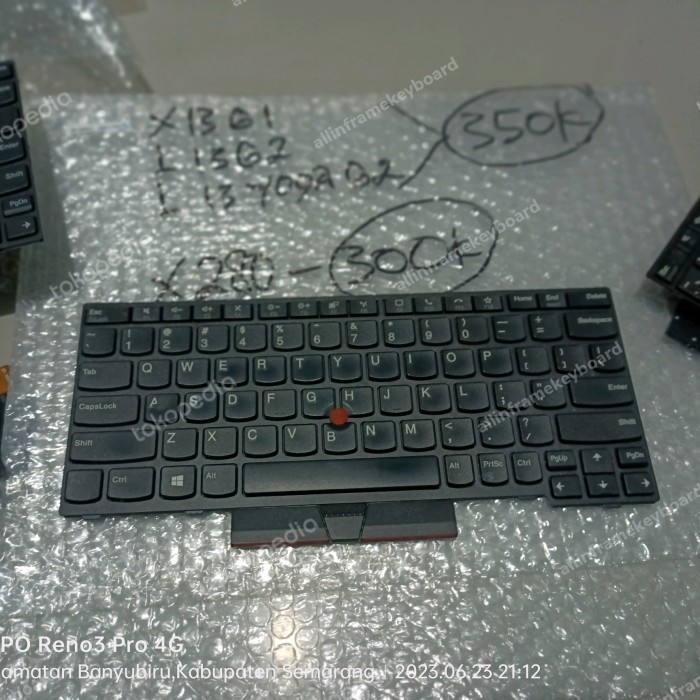 Jual Keyboard Lenovo ThinkPad X280 X285 X390 X395 ORI NO BACKLIGHT ...
