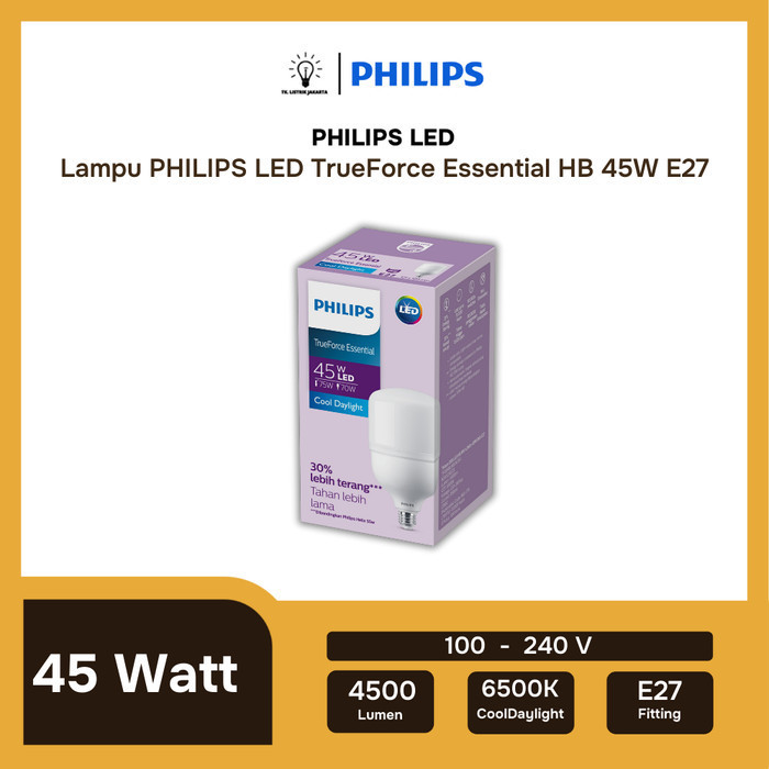 Jual PHILIPS LED ESS TrueForce HB 45W E27 865 (Putih) | Shopee Indonesia