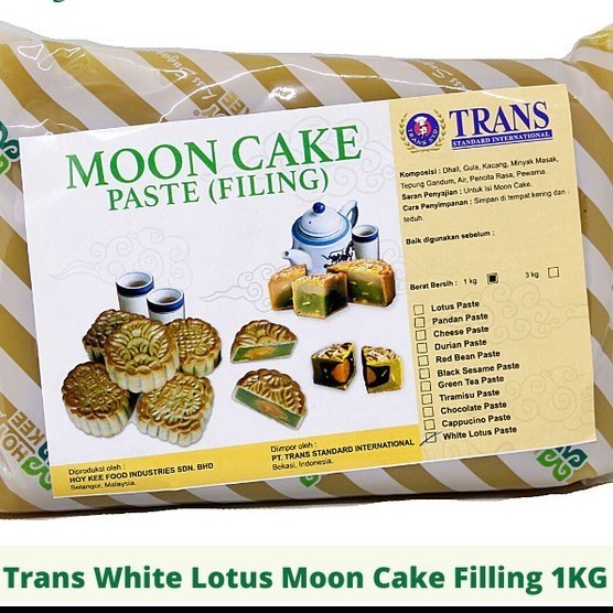 Jual Adlian Mooncake Paste White Lotus Filling Mooncake 1Kg Isian ...