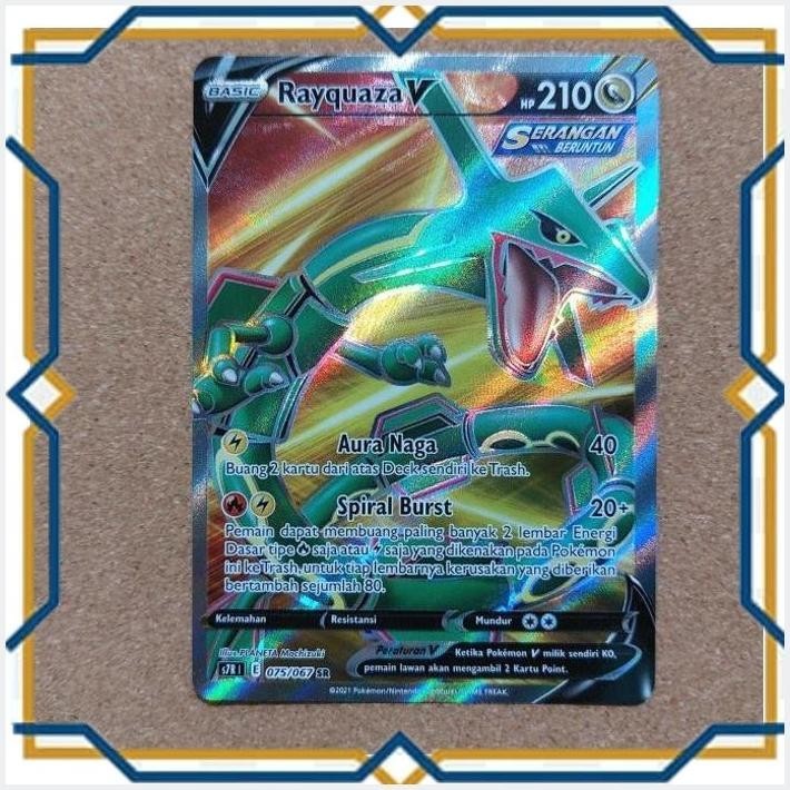 Jual [GWM] RAYQUAZA V SR 075/067 POKEMON INDONESIA ARUS LANGIT BIRU S7R | Shopee Indonesia