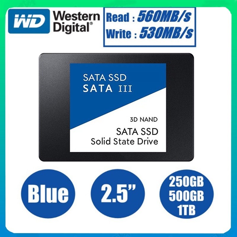 Jual WD Blue SSD 3D Nand 250GB Sata 3 - WDC Blue 3D 250 GB 2.5 ...