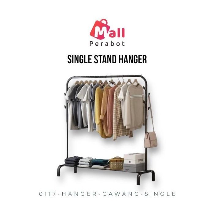 Jual Stand Hanger Gawang Single Double Gantungan Baju Besi Rak ...